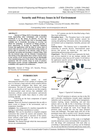 Security and Privacy Issues in IoT Environment | PDF