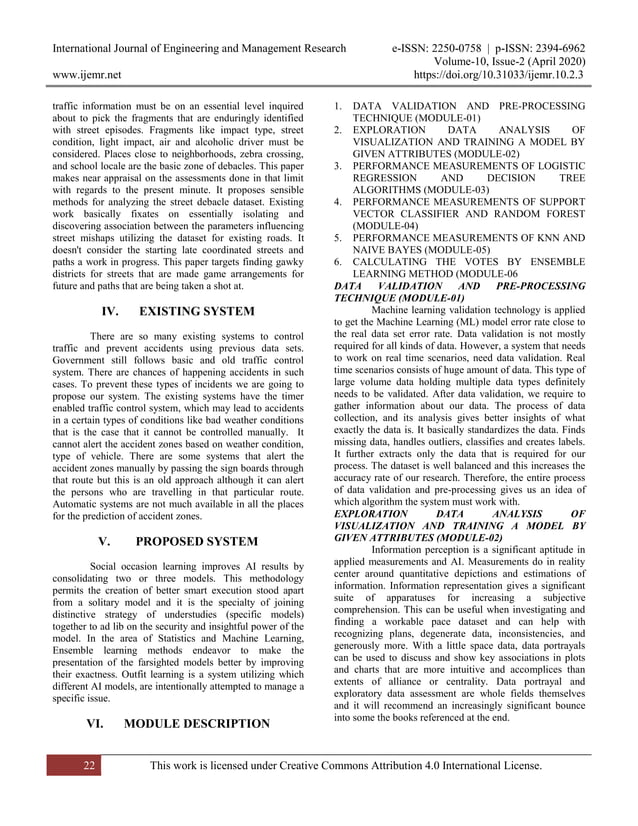 Analysis of Machine Learning Algorithm with Road Accidents Data Sets | PDF