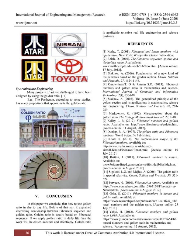 Correlation of Fibonacci Sequence and Golden Ratio With its ...