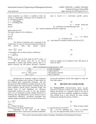 Improved Characterization of Heptane Plus Fraction of Niger Delta Light ...