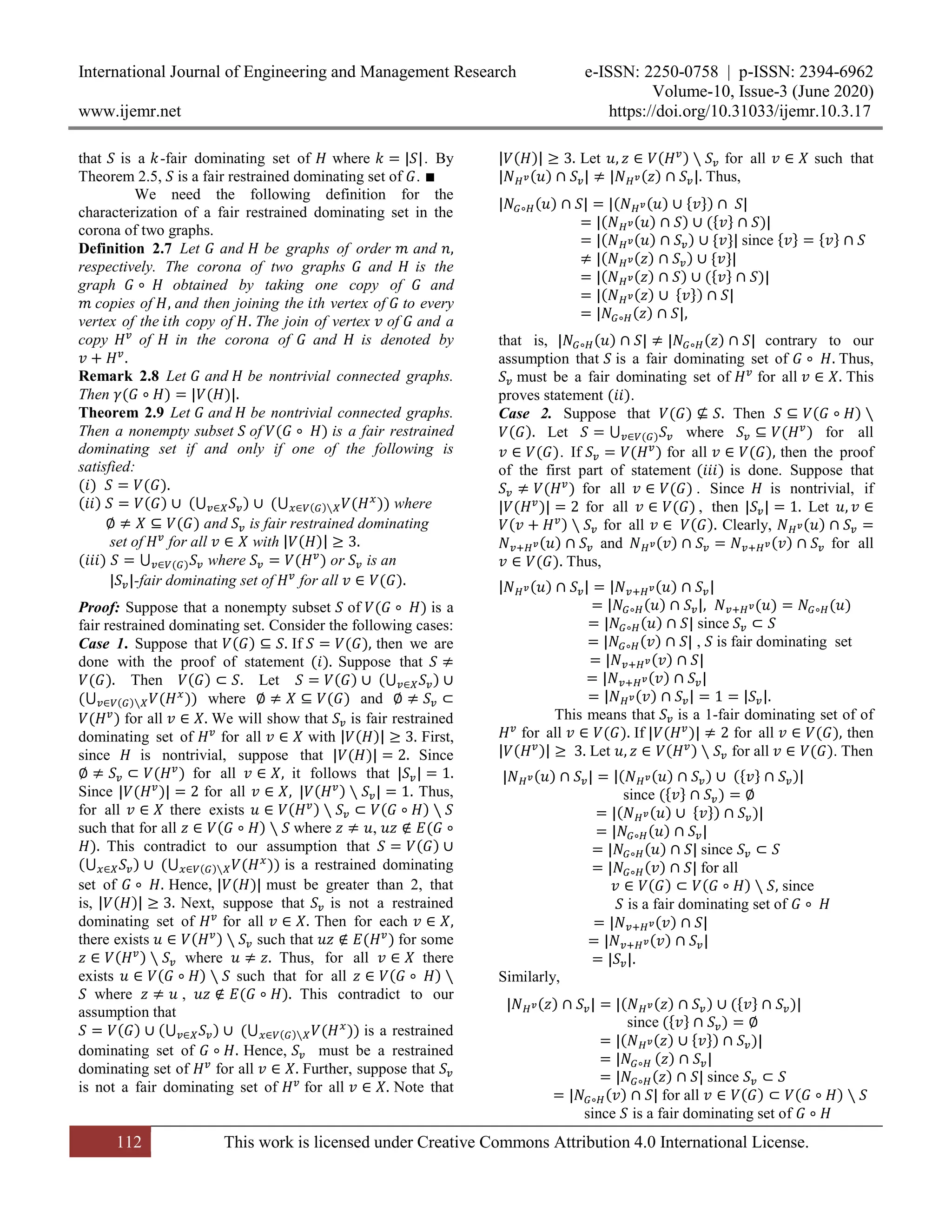 Fair Restrained Dominating Set in the Corona of Graphs | PDF | Computing | Technology & Computing