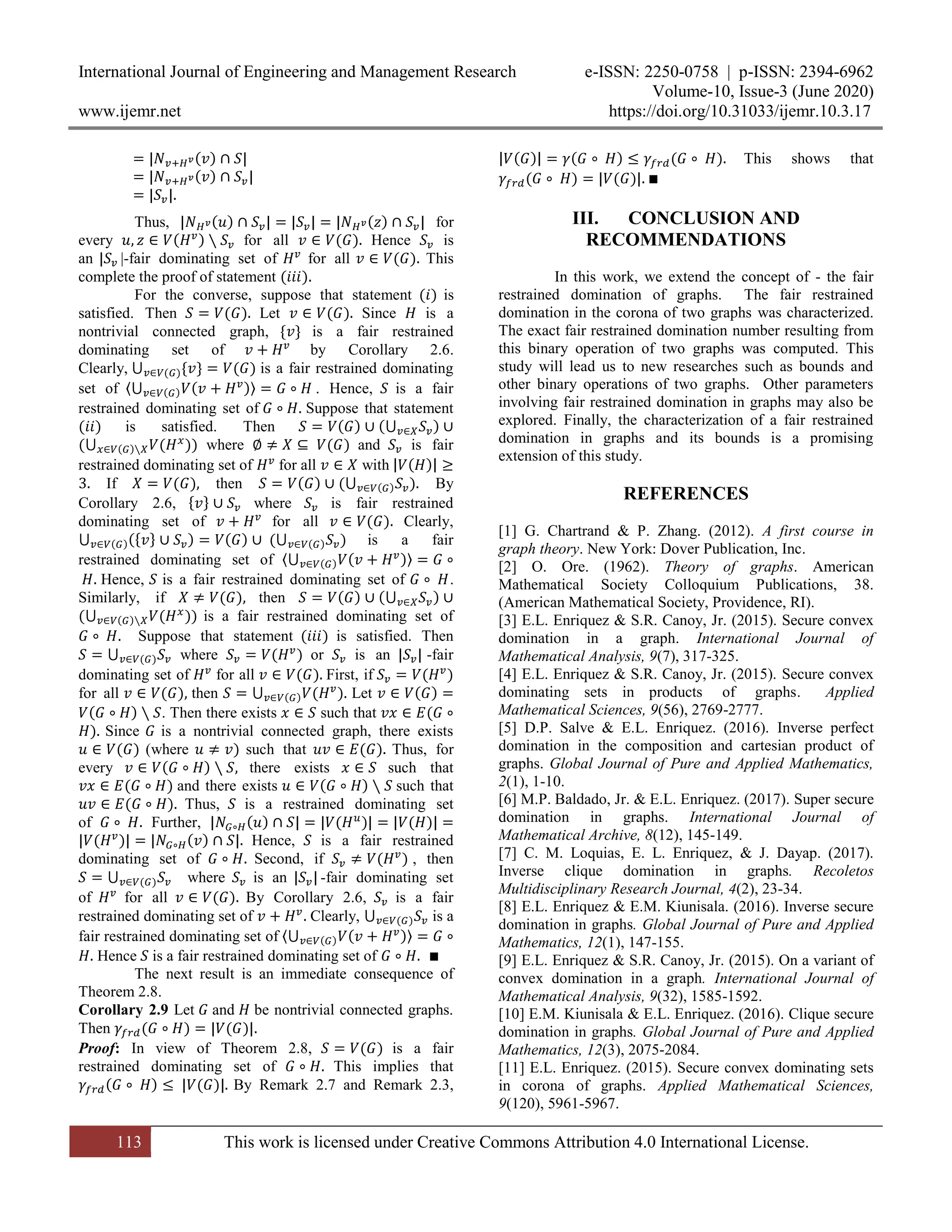 Fair Restrained Dominating Set in the Corona of Graphs | PDF | Computing | Technology & Computing