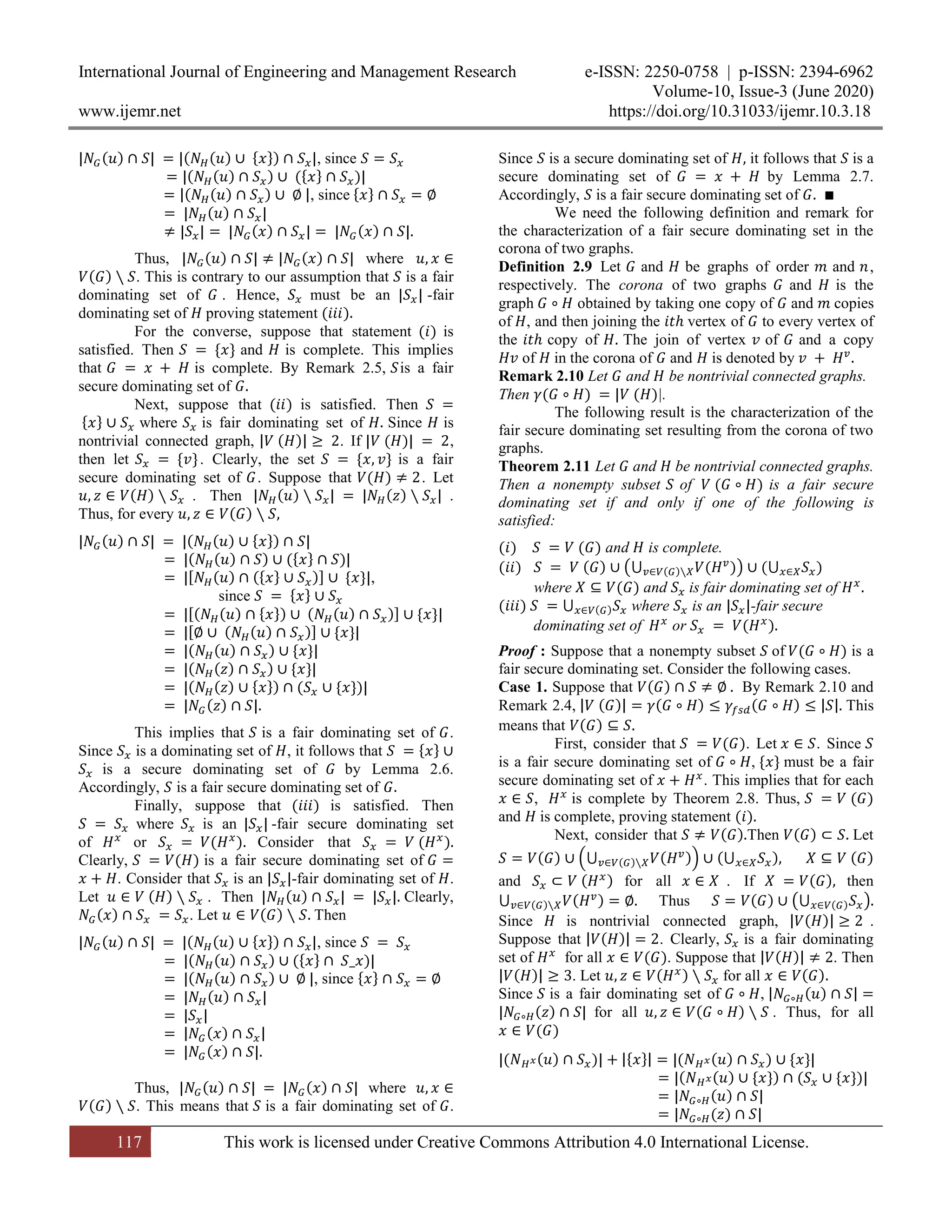 Fair Secure Dominating Set in the Corona of Graphs | PDF