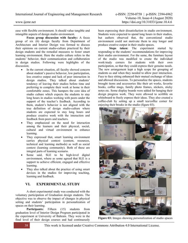 Design Studios: Approach to Achieve Smart Learning Environment (SLE) | PDF