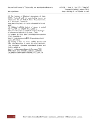 A Study on Significant Changes Incorporated in the ITR-1 (SAHAJ) for ...