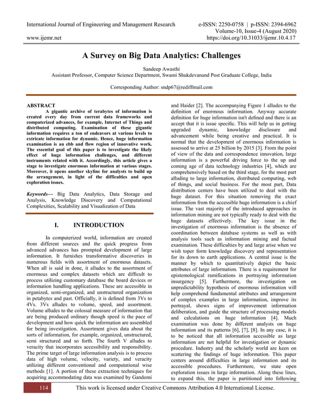 A Survey on Big Data Analytics: Challenges | PDF