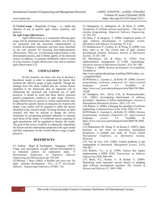 Factors Influencing the Efficacy of Agile Usage | PDF