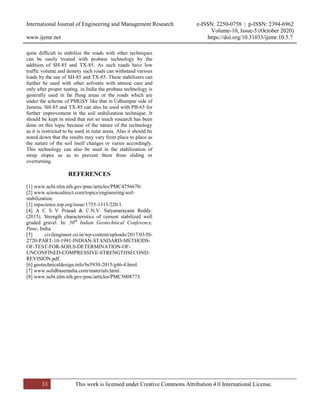 Soil Stabilization using Pro-base Technology | PDF