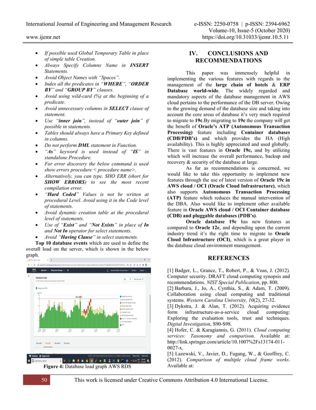Database Performance Management in Cloud | PDF
