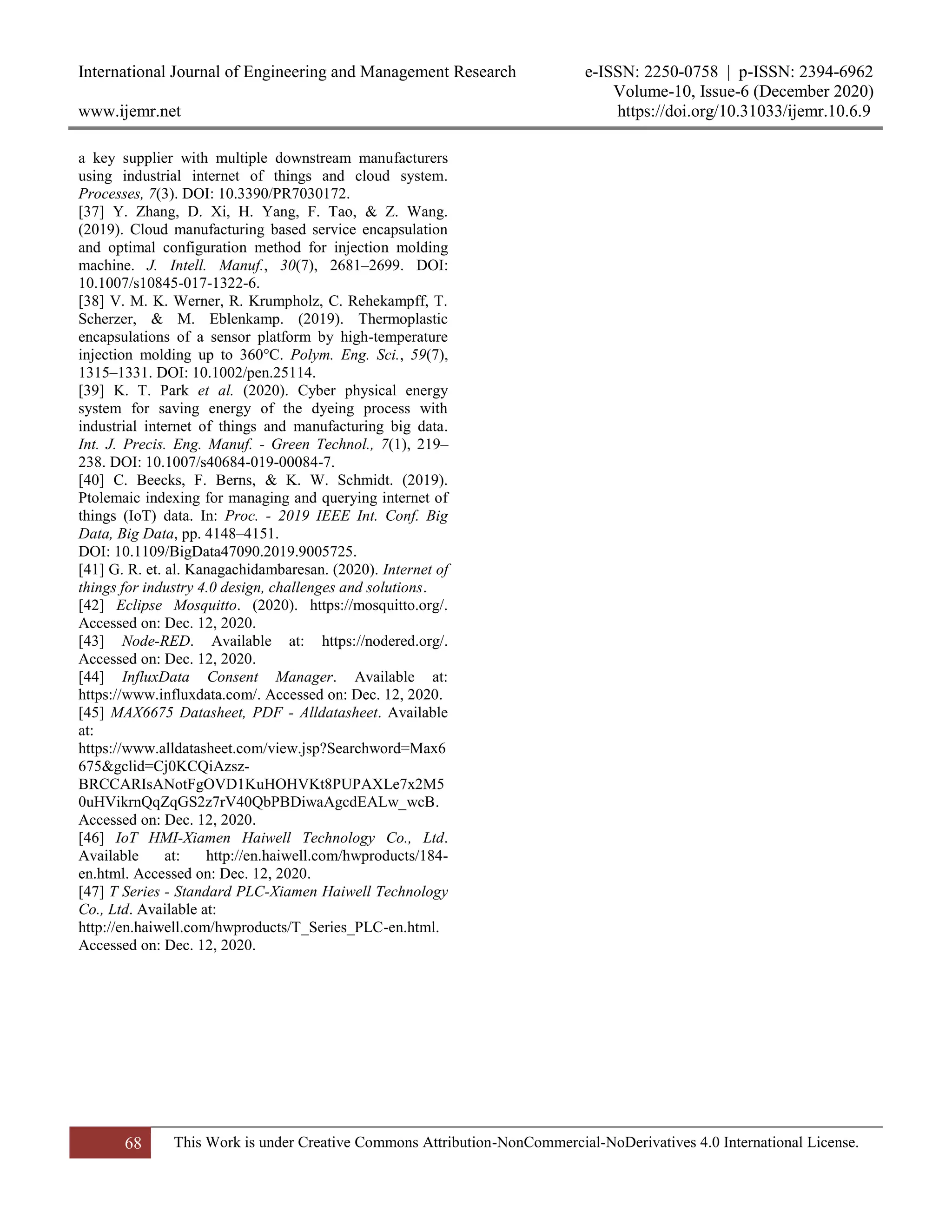 IIoT Framework for SME level Injection Molding Industry in the Context of Industry 4.0 | PDF