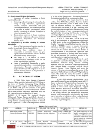 An Investigation of Weather Forecasting using Machine Learning ...