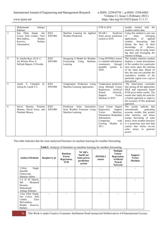 An Investigation of Weather Forecasting using Machine Learning ...