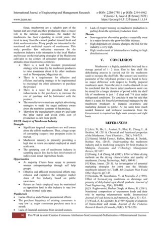 Novel Technologies for Processing Mushrooms and its Marketing ...
