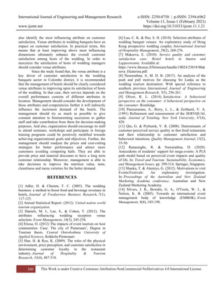 An Empirical Study on the Venue Attributes on Customer Satisfaction of ...