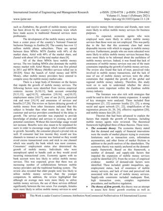 Factors Impeding Mobile Money Expansion in Zambia | PDF