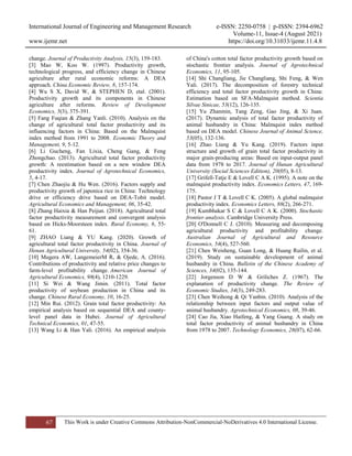 Input Structure Effect of Total Factor Productivity Growth of Animal Husbandry | PDF ...