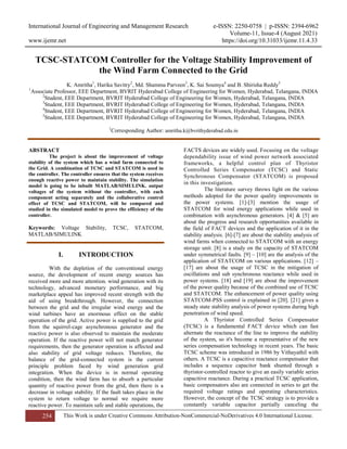 TCSC-STATCOM Controller for the Voltage Stability Improvement of the ...