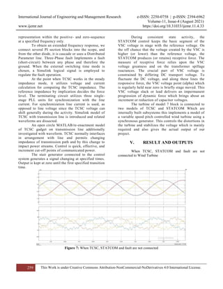 TCSC-STATCOM Controller for the Voltage Stability Improvement of the Wind Farm Connected to the ...