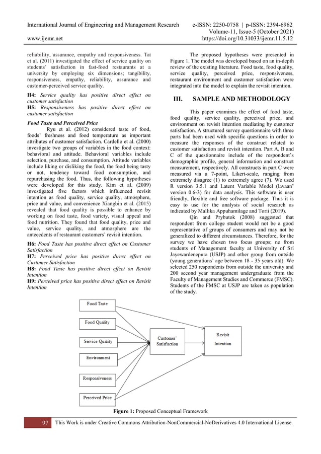 Customer Satisfaction and Revisit Intention towards Fast Food ...