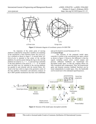 Modal Space Controller for Hydraulically Driven Six Degree of Freedom Parallel Manipulator | PDF