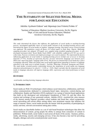 International Journal of Education (IJE) | PDF