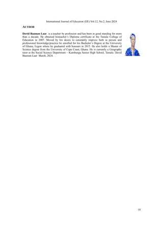 \International Journal of Education (IJE) | PDF
