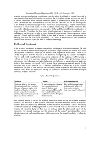 Effectiveness of the Good Behavior Game in Addressing the Maladaptive ...