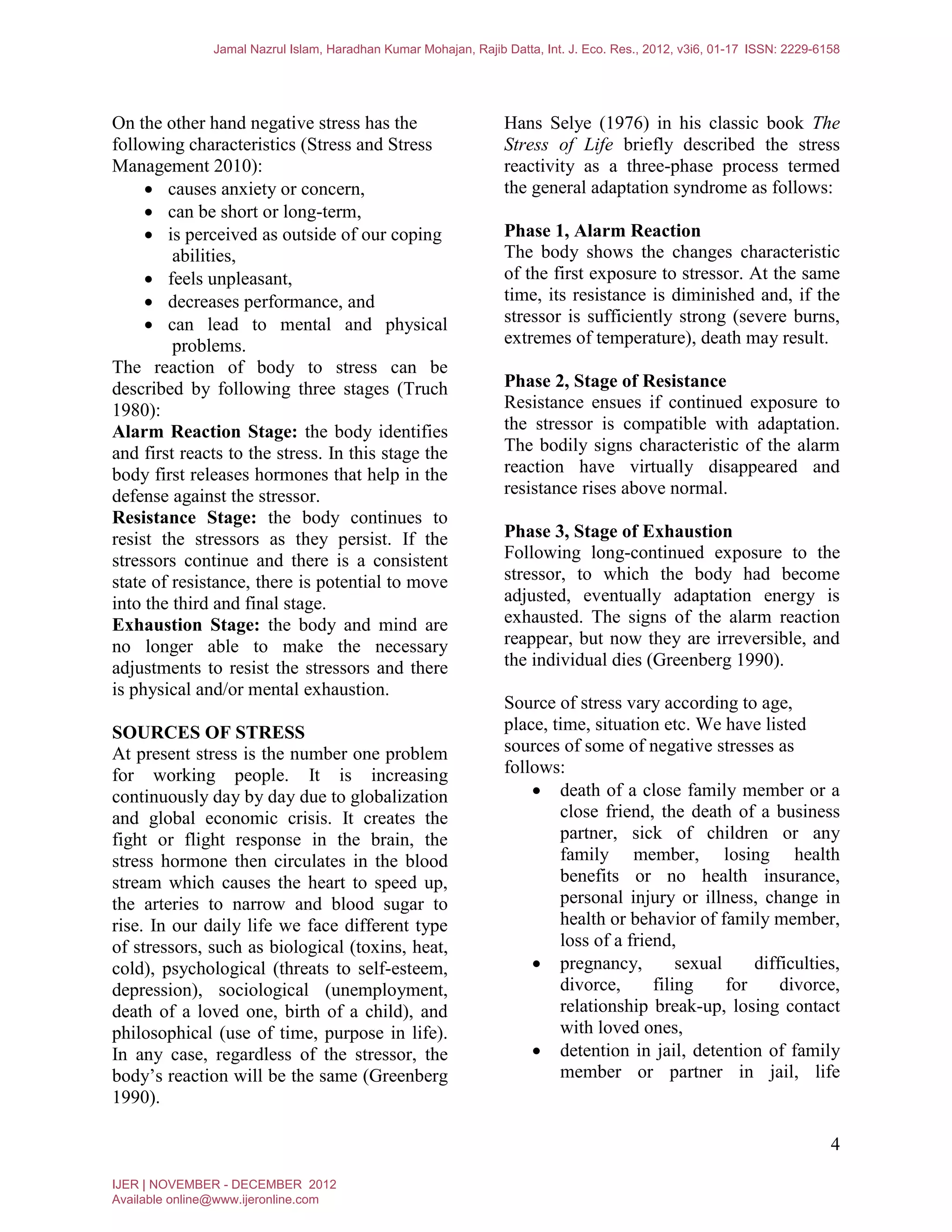 STRESS MANAGEMENT POLICY ANALYSIS: A PREVENTATIVE APPROACH | PDF