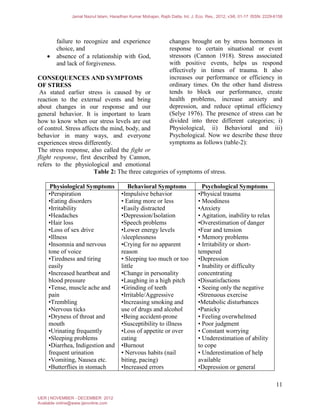 STRESS MANAGEMENT POLICY ANALYSIS: A PREVENTATIVE APPROACH | PDF