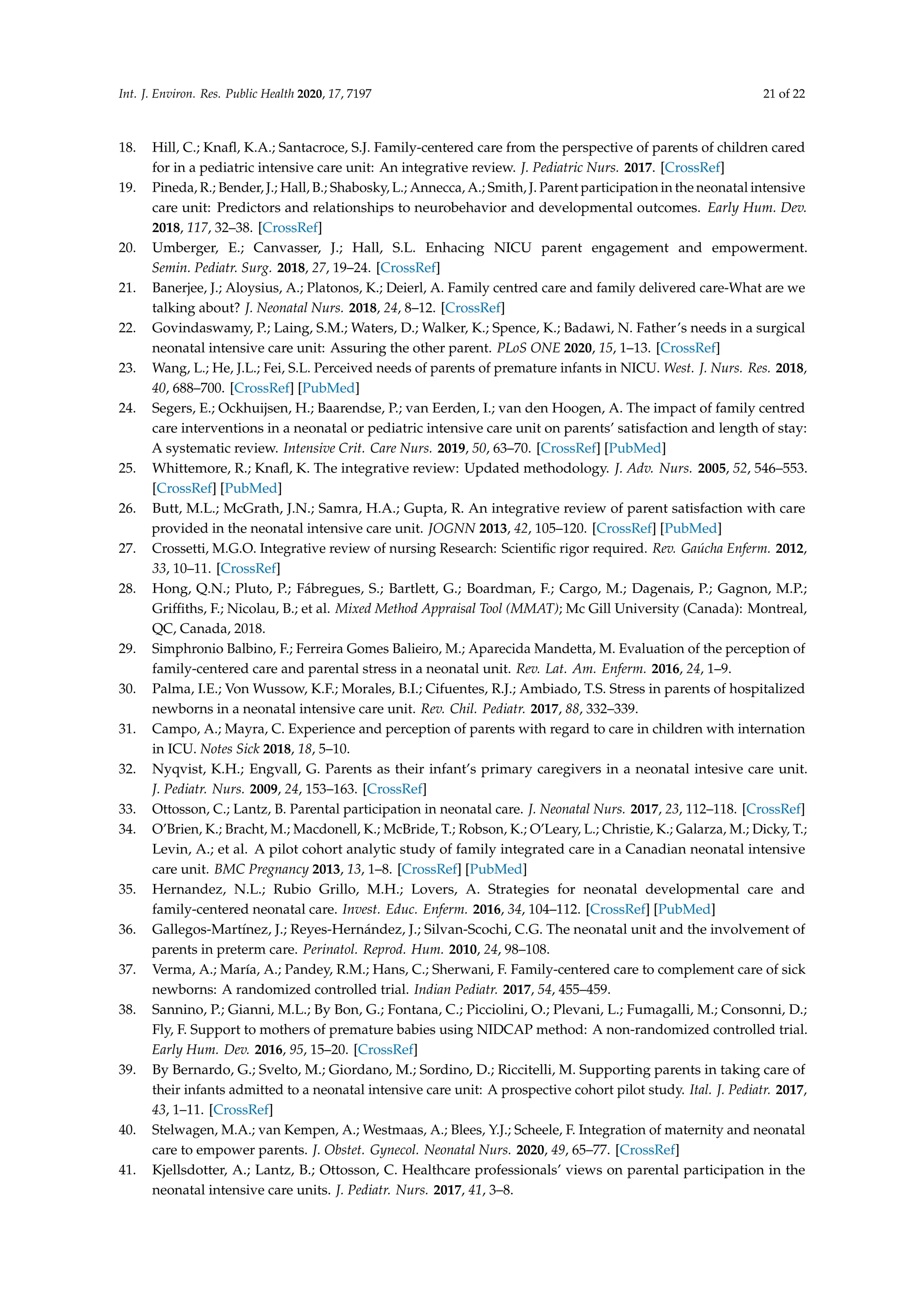 ijerph-17-07197.pdf Family-Centered Care Model in the Neonatal ...
