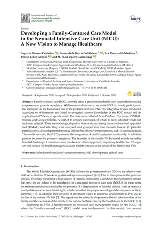 ijerph-17-07197.pdf Family-Centered Care Model in the Neonatal ...