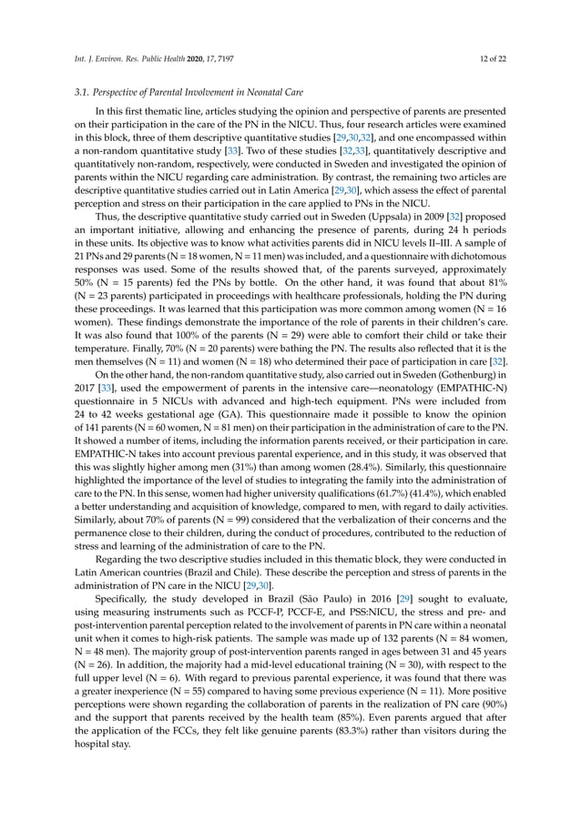 ijerph-17-07197.pdf Family-Centered Care Model in the Neonatal Intensive Care Unit (NICU) | PDF