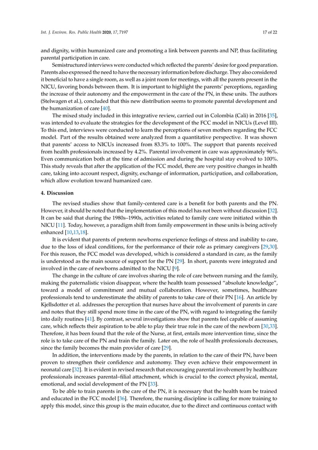 ijerph-17-07197.pdf Family-Centered Care Model in the Neonatal Intensive Care Unit (NICU) | PDF