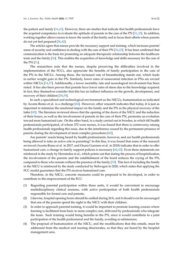 ijerph-17-07197.pdf Family-Centered Care Model in the Neonatal Intensive Care Unit (NICU) | PDF