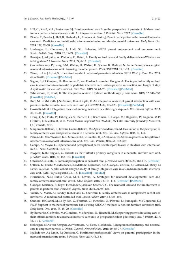 ijerph-17-07197.pdf Family-Centered Care Model in the Neonatal Intensive Care Unit (NICU) | PDF