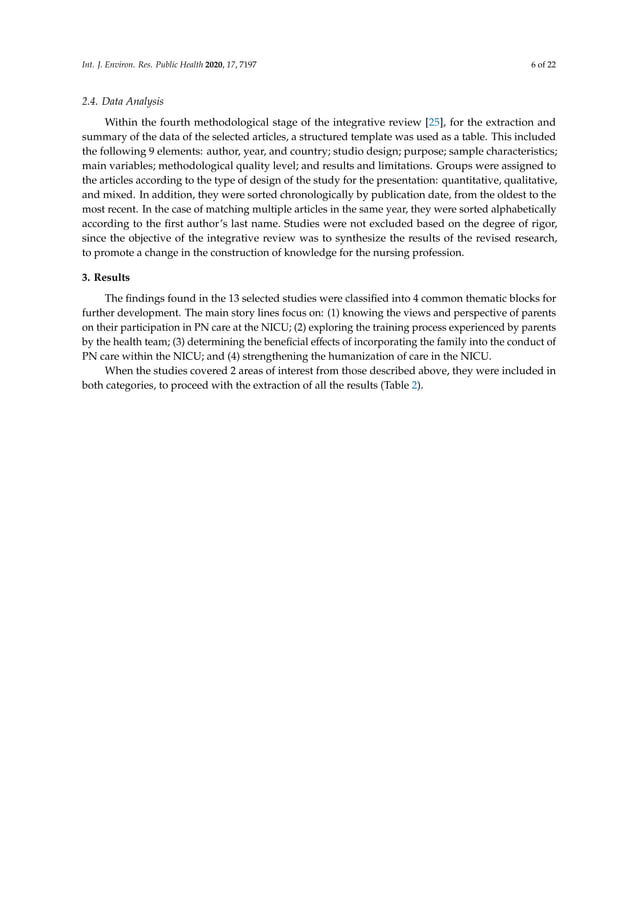 ijerph-17-07197.pdf Family-Centered Care Model in the Neonatal Intensive Care Unit (NICU) | PDF