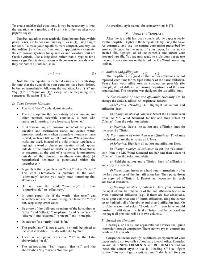 Ijert paper template | DOC | Desktop Publishing | Computer Software and ...