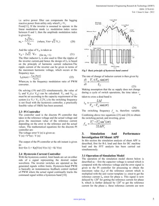 Performance Investigation of Shunt Active Power Filter Using Hysteresis Current Control Method | PDF