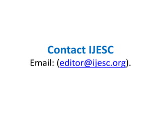 International journal of engineering science and computing_IJESC | PPTX
