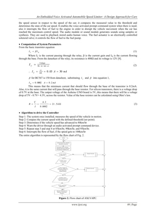 An Embedded Voice Activated Automobile Speed Limiter: A Design Approach for Cars | PDF