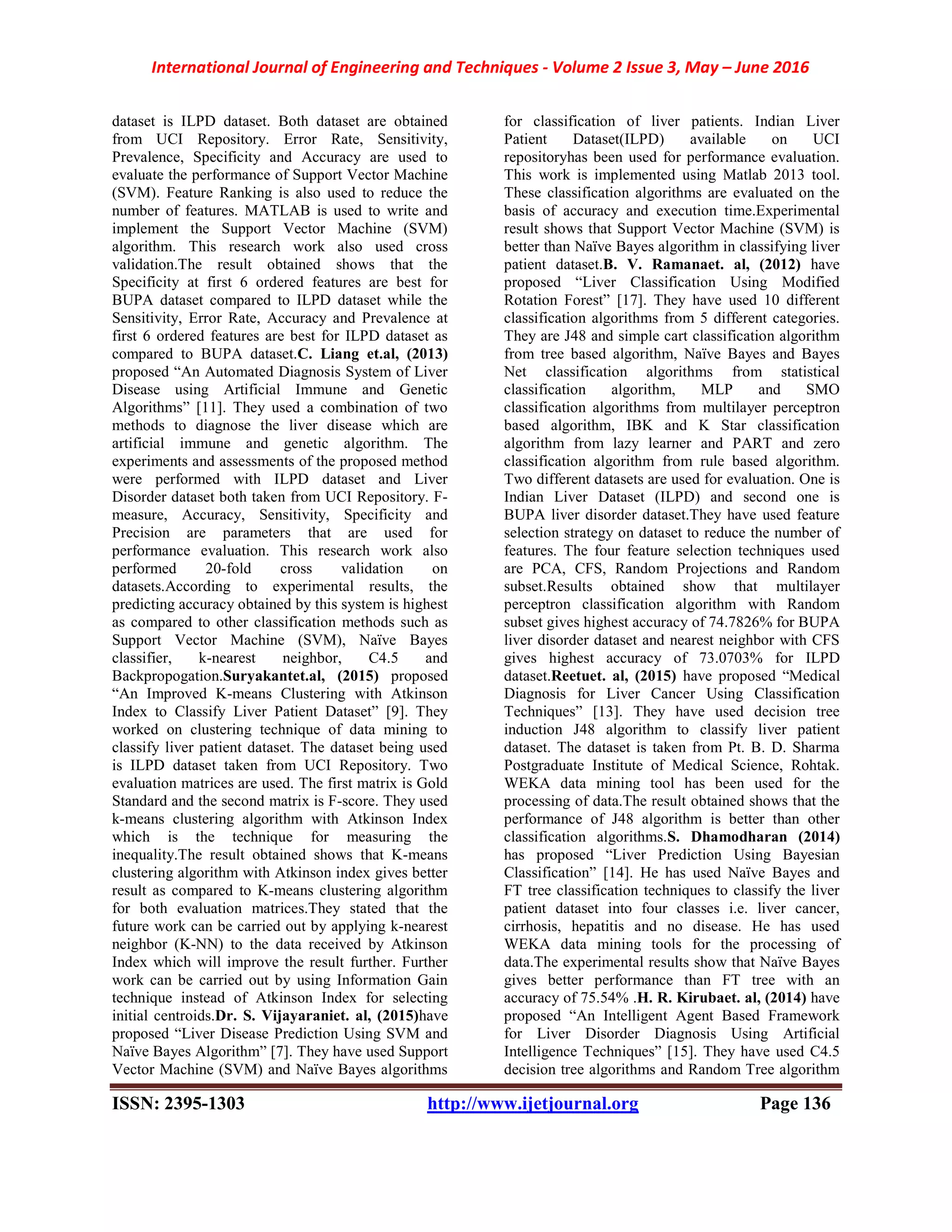 [IJET-V2I3P22] Authors: Harsha Pakhale,Deepak Kumar Xaxa | PDF