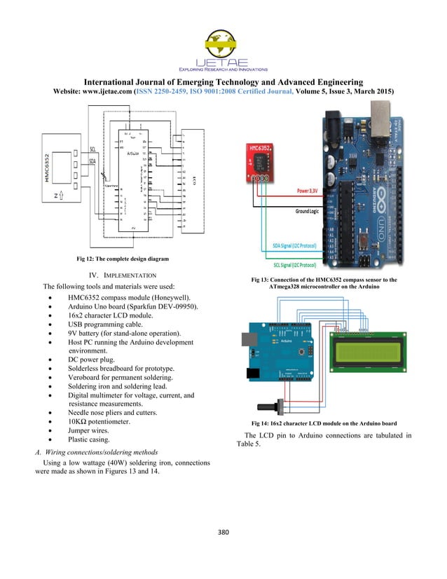 Design and Implementation of a Simple HMC6352 2-Axis-MR Digital Compass ...