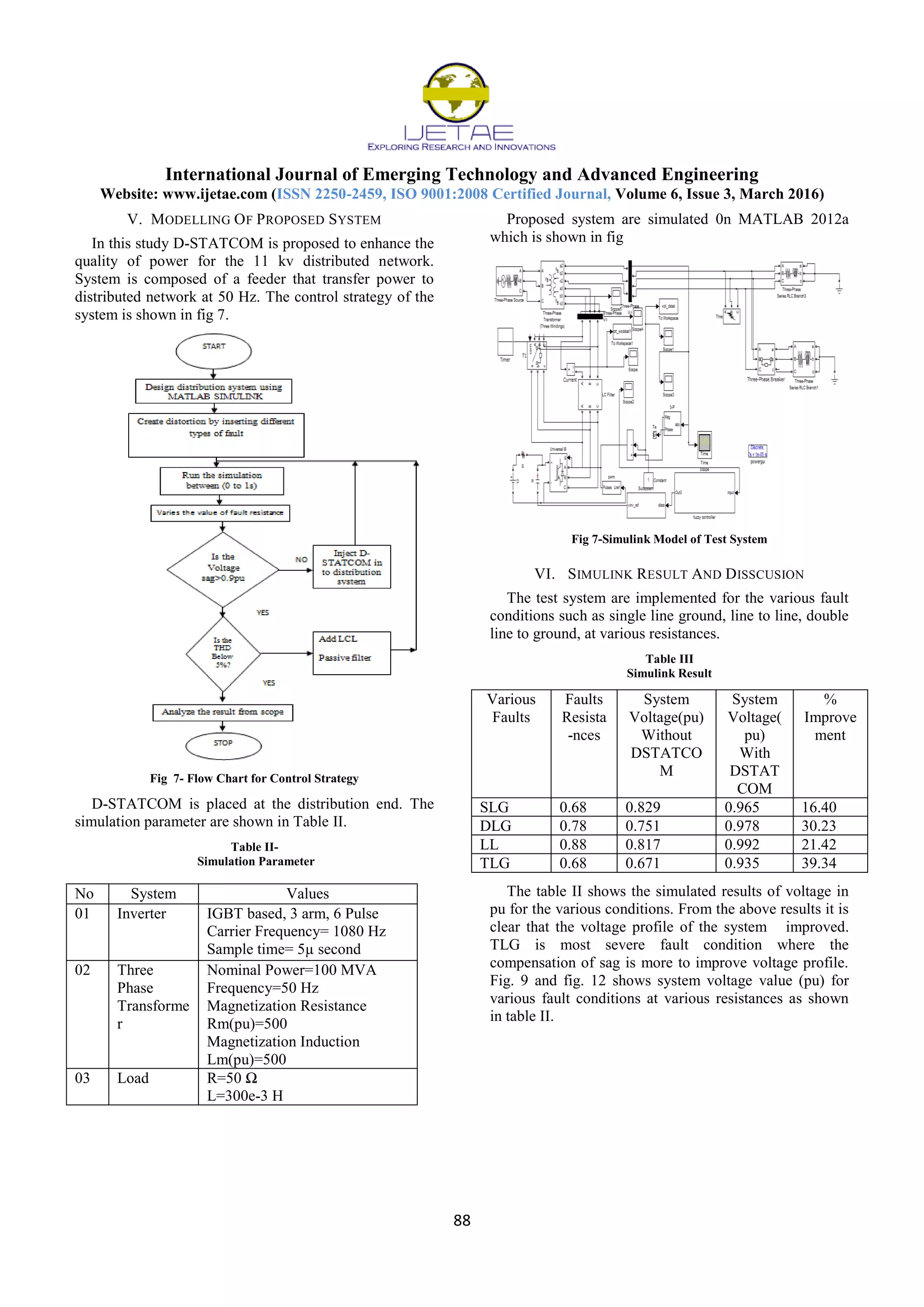 Power Quality Enhancement in Power Distribution System by Using Fuzzy Logic Controlled D-STATCOM ...