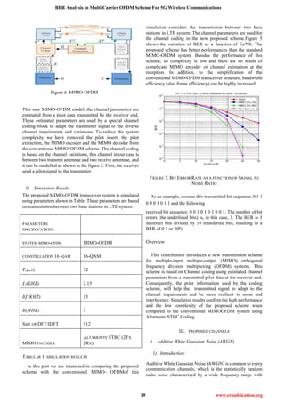 BER analysis of Multi carrier OFDM scheme for 5G communications | PDF