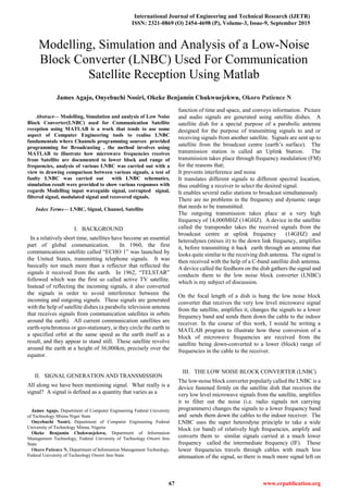Modelling, Simulation and Analysis of a Low-Noise Block Converter (LNBC ...