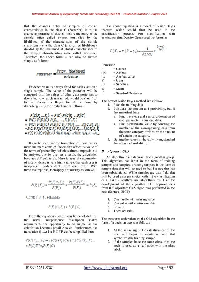 Data Mining Classification Comparison Naïve Bayes And C45 Algorithms Pdf