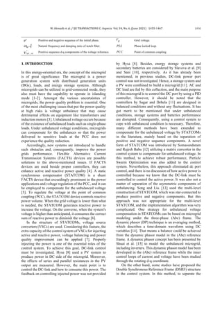 Power Quality Improvement in Microgrids using STATCOM under Unbalanced Voltage Conditions | PDF