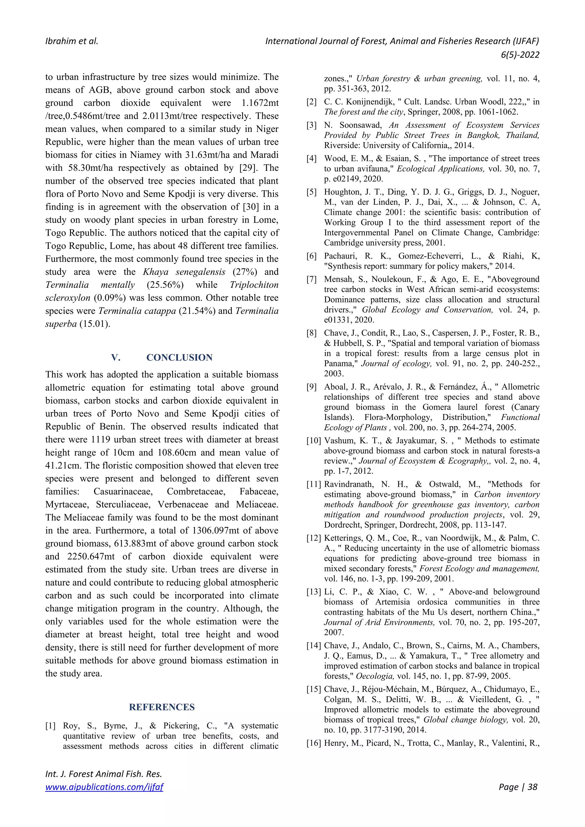 Application of Allometric Equation for Estimating Above-Ground Biomass ...