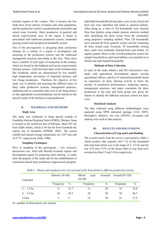 Dairy Production System in Lowland Areas of Gambella, Ethiopia | PDF