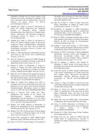 Aspects of life-history strategy of Marcusenius senegalensis (Pisces ...